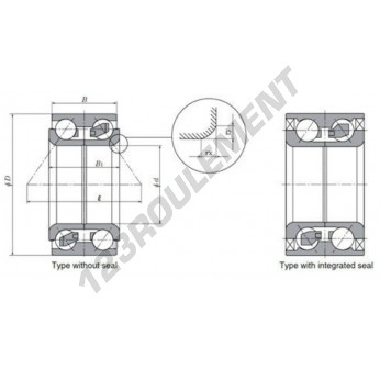 Deep groove ball bearing 30bwd07-nsk - 30x60.03x37 mm | 123bearing